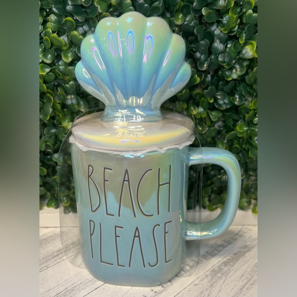 Rae Dunn | Dining | Rae Dunn Beach Please Blue Iridescent Mug With ...